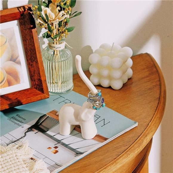 Other | Pudding Cabin Elephant Ring Holder Wedding Ring Stand Elephant ...